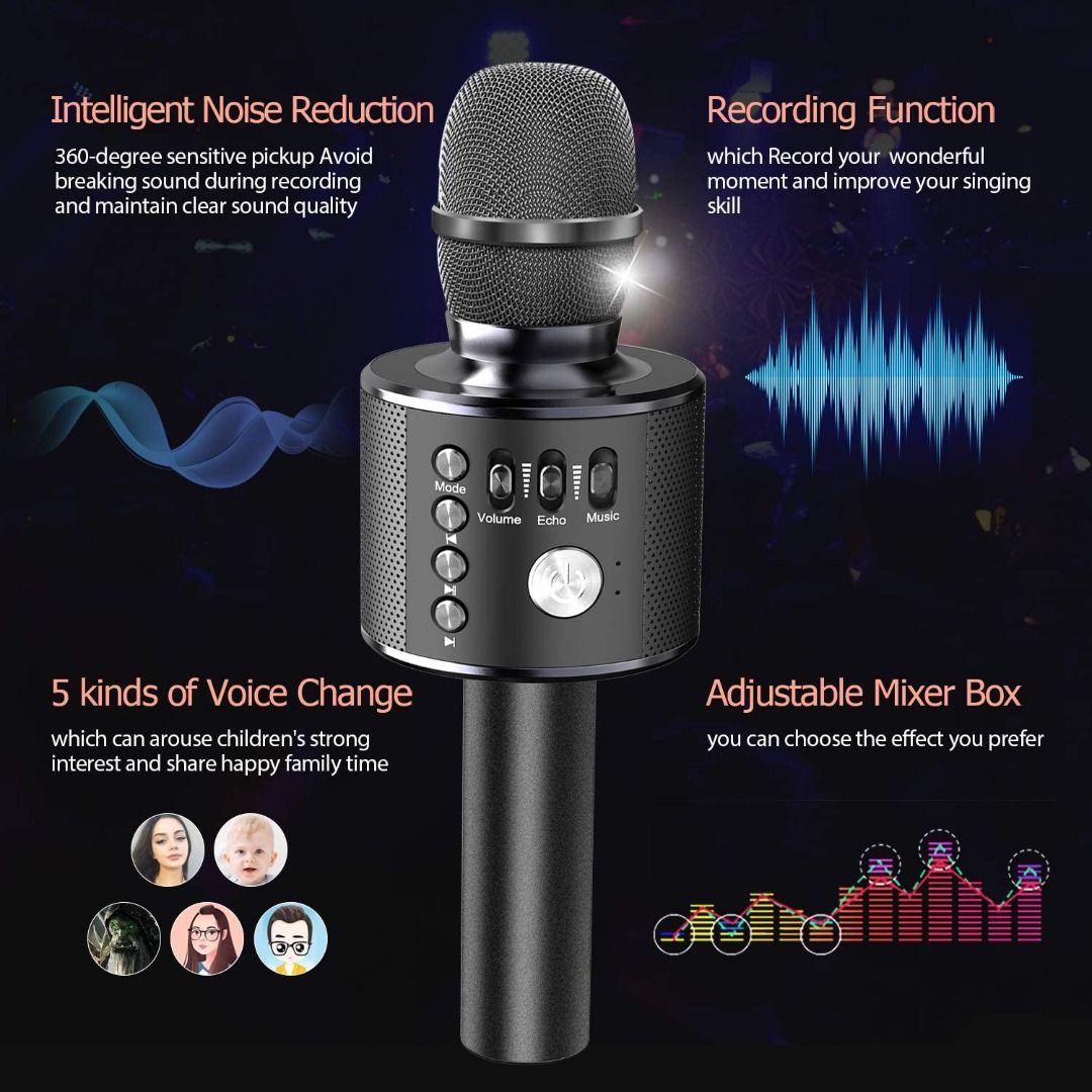 Smart Microphone H12 - Black, Audio, Microphones on Carousell