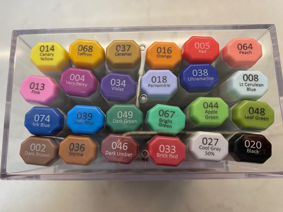 Spectra AD brush markers set of 24 alcohol based markers, Hobbies ...