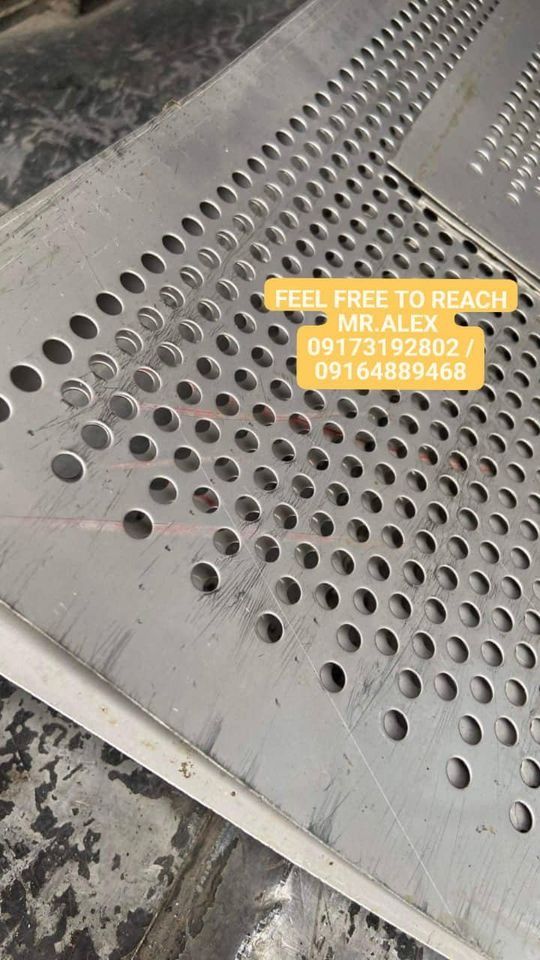Stainless Perforated Sheet Size: 6mm hole x 0.6mm thickness, Commercial ...