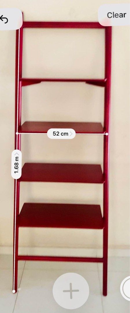 Stunning Red Ladder Shelf, Furniture & Home Living, Furniture, Shelves ...