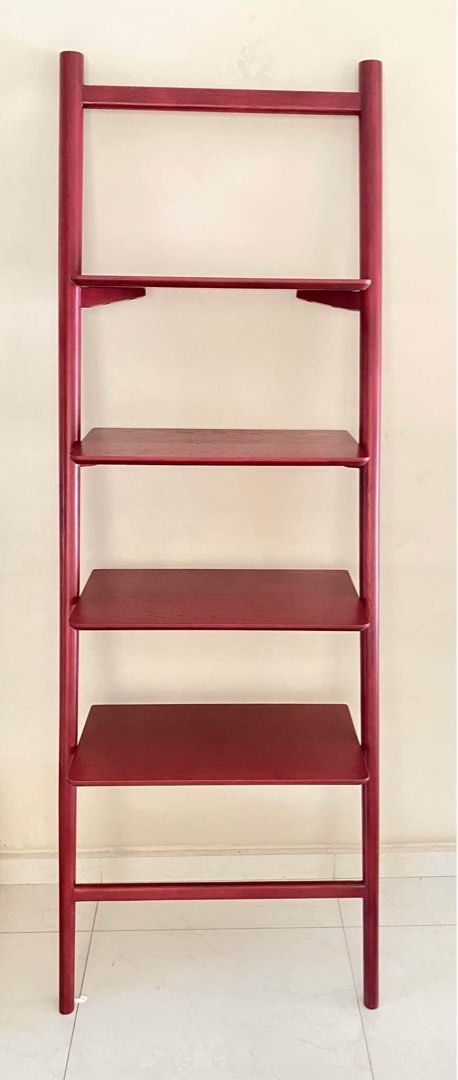 Stunning Red Ladder Shelf, Furniture & Home Living, Furniture, Shelves ...