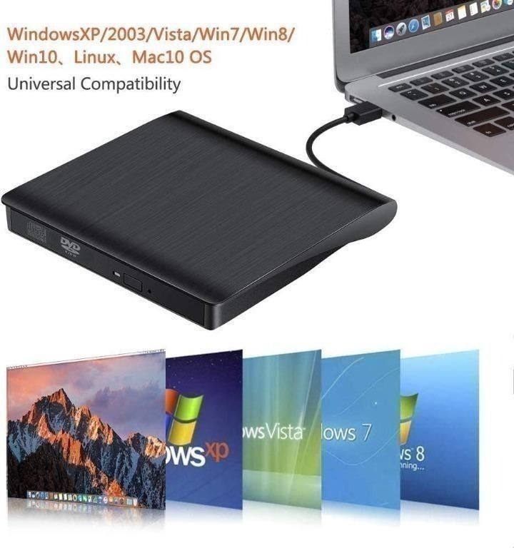 T82 External CD DVD Drive, External CD DVD Drive USB 3.0, Rewriter ...