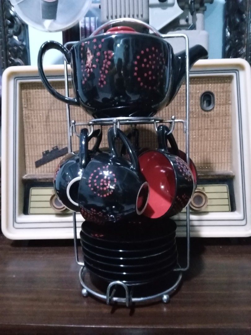 Tea set keramik antik jadul koleksi lawas dekorasi vintage pajangan ...