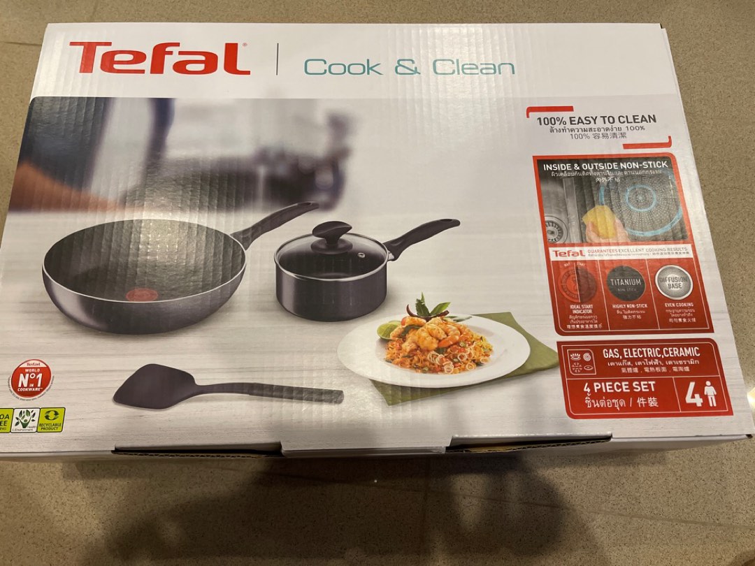 Tefal cook and clean set, Furniture & Home Living, Kitchenware ...