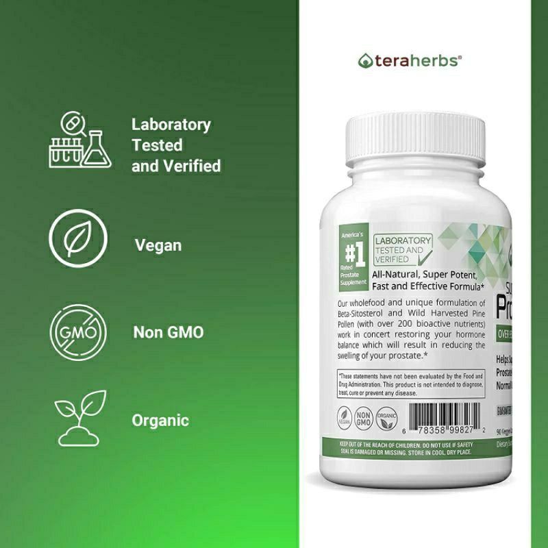 Teraherbs Super Prostate 3x (90 Capsules), Health & Nutrition, Health ...