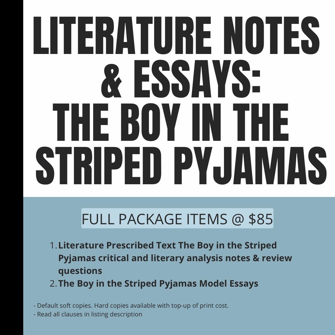 THE BOY IN THE STRIPED PYJAMAS SEC 1 SEC 2 LOWER SECONDARY LITERATURE ...
