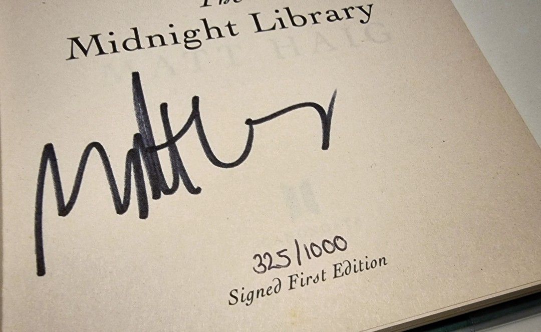 (SIGNED First Edition) The Midnight Library by Matt Haig, Hobbies ...
