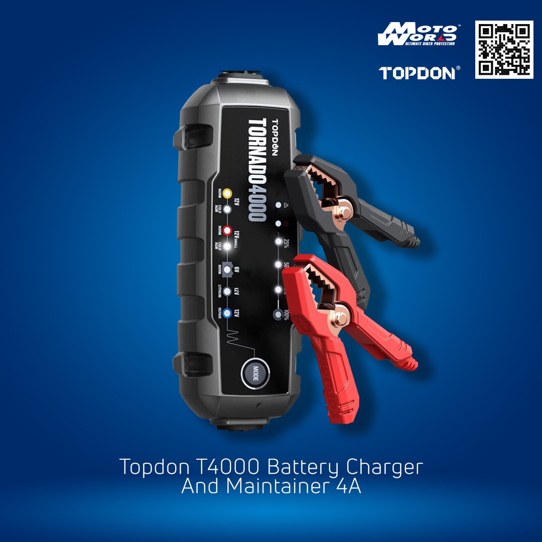 Topdon T4000 Battery Charger And Maintainer 4A for Motorcycle and Car ...