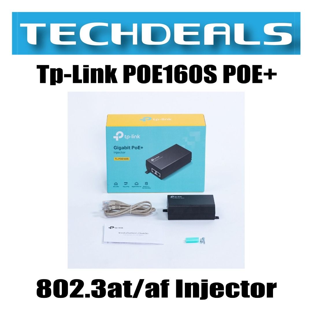 Tp-Link POE160S POE+ 802.3at/af Injector, Computers & Tech, Parts ...