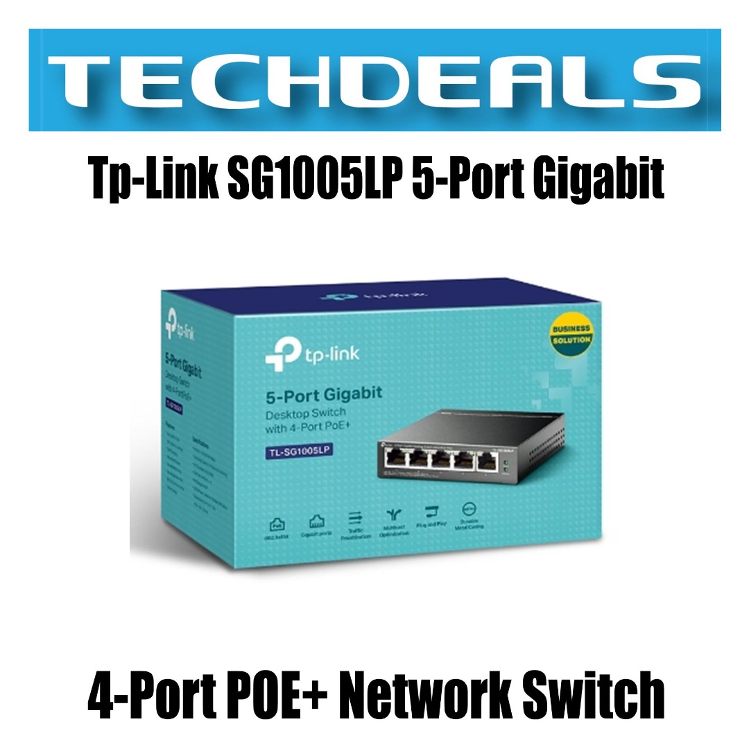 Tp-Link SG1005LP 5-Port Gigabit 4-Port POE+ Network Switch, Computers ...