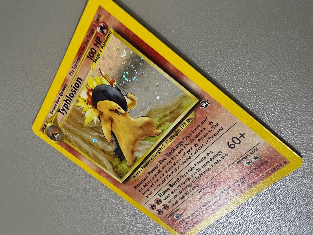 Typhlosion #17 neo genesis pokemon card, Hobbies & Toys, Toys & Games on Carousell