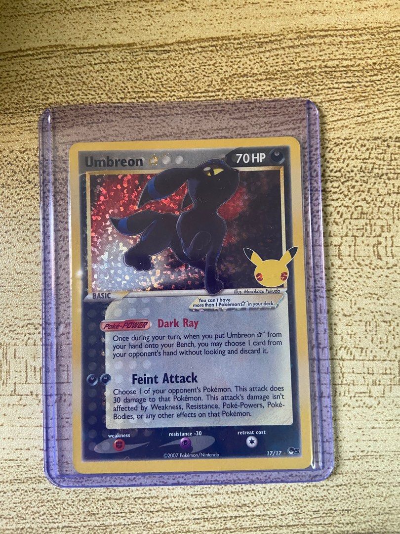 Umbreon Gold Star (25th Anni), Hobbies & Toys, Toys & Games on Carousell