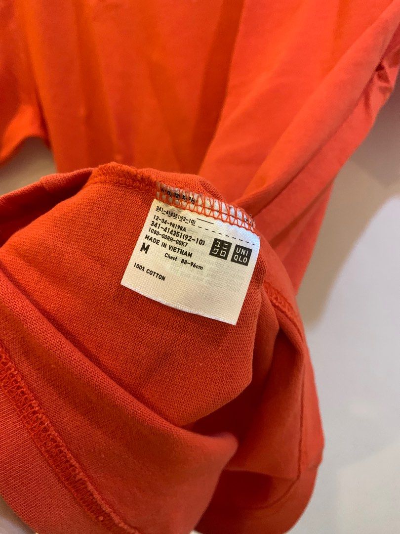Uniqlo Orange Oversize Tshirt, Men's Fashion, Tops & Sets, Tshirts ...