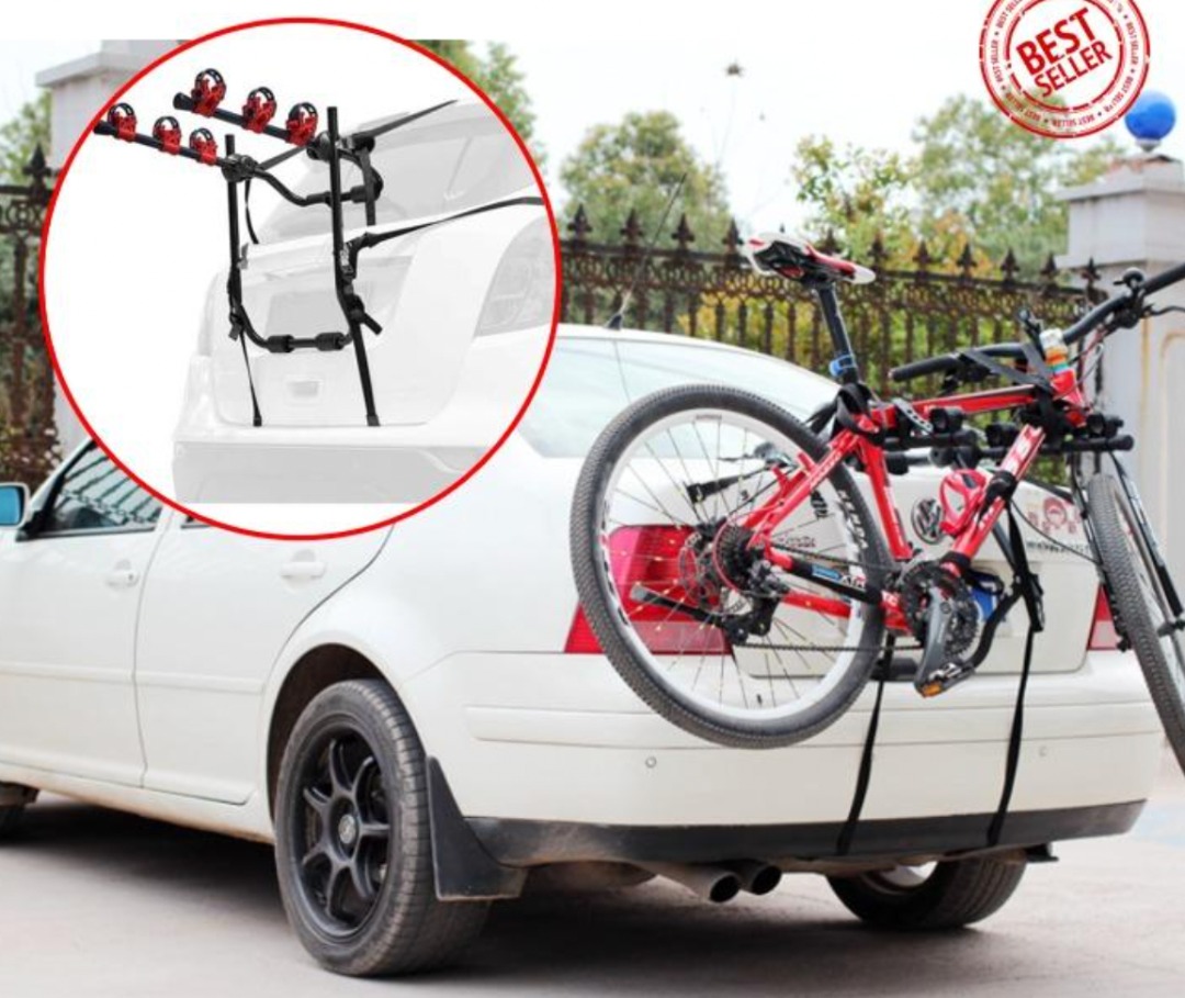 Universal Max 3-bike Car Rear Bicycle Rack 3 Bike Trunk Rear Mount ...