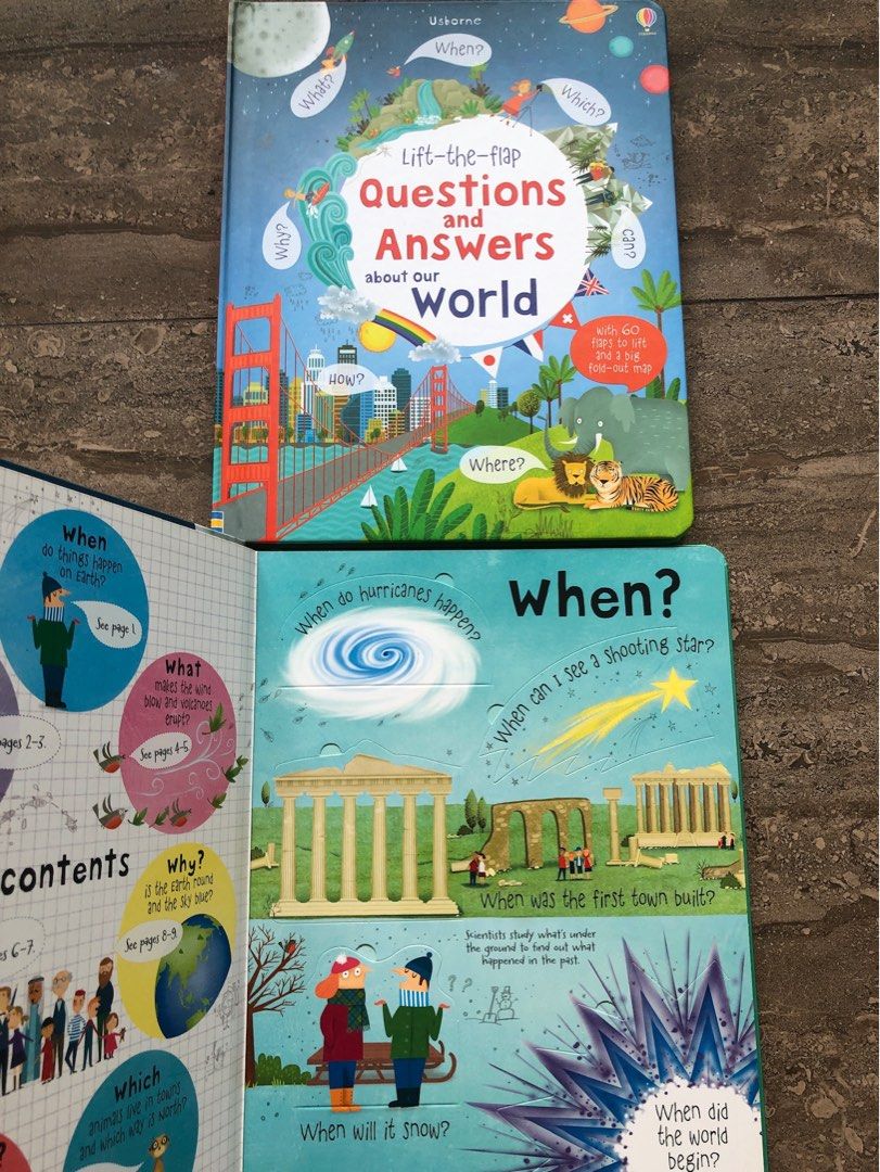 Usborne Lift-the-flap Question & Answer about World Board Book, Hobbies ...