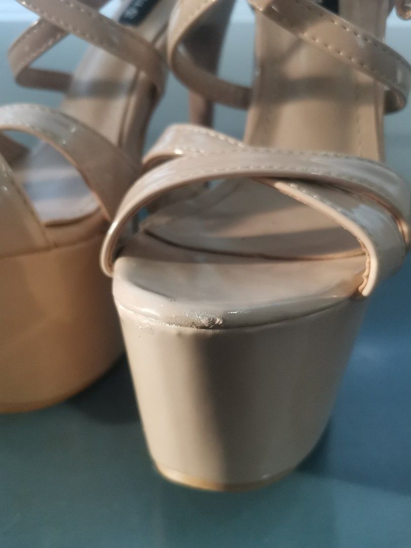 Venus Pageant Heels Sandals Nude 7" US Size 5, Women's Fashion ...