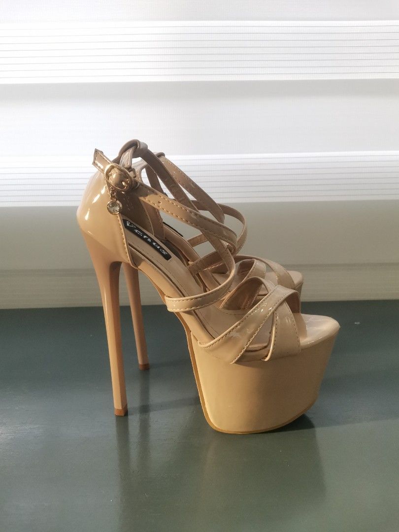 Venus Pageant Heels Sandals Nude 7" US 5, Women's Fashion, Footwear ...