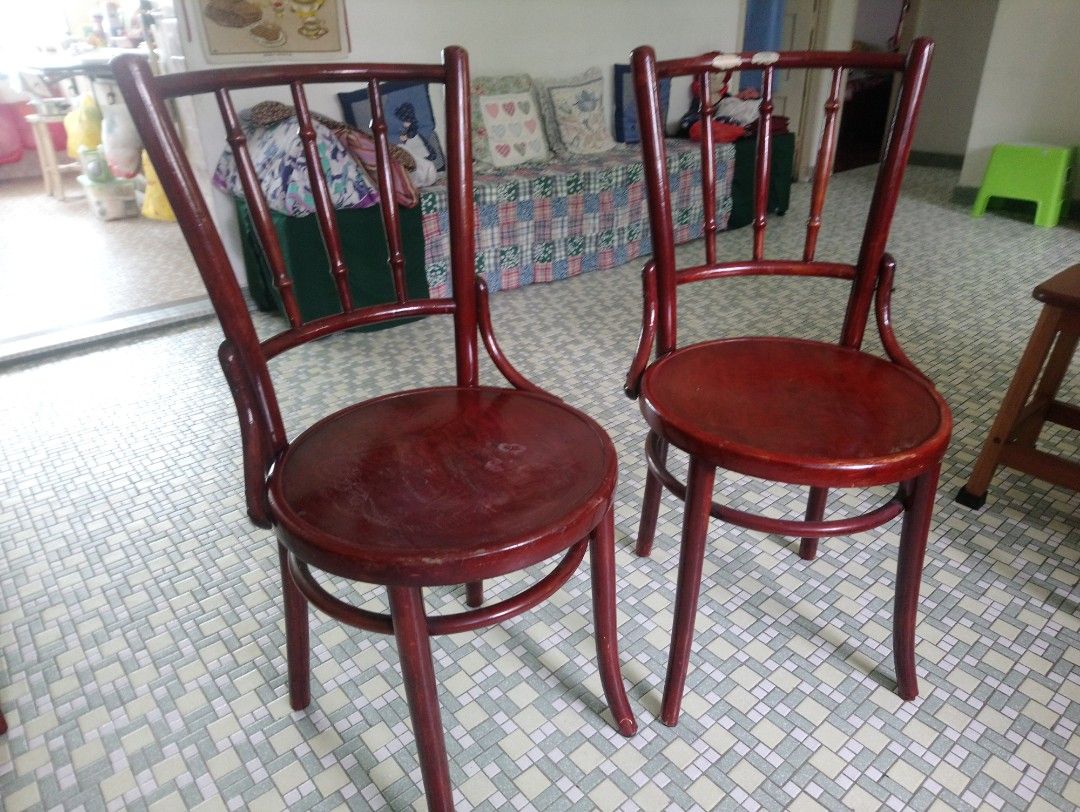 Vintage kopitiam chair $38 ea, Furniture & Home Living, Furniture ...