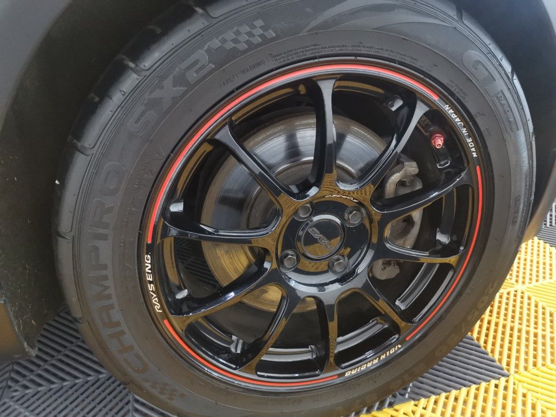 Volk Rays ZE40 16s 4x100, Car Parts & Accessories, Mags and Tires on Carousell