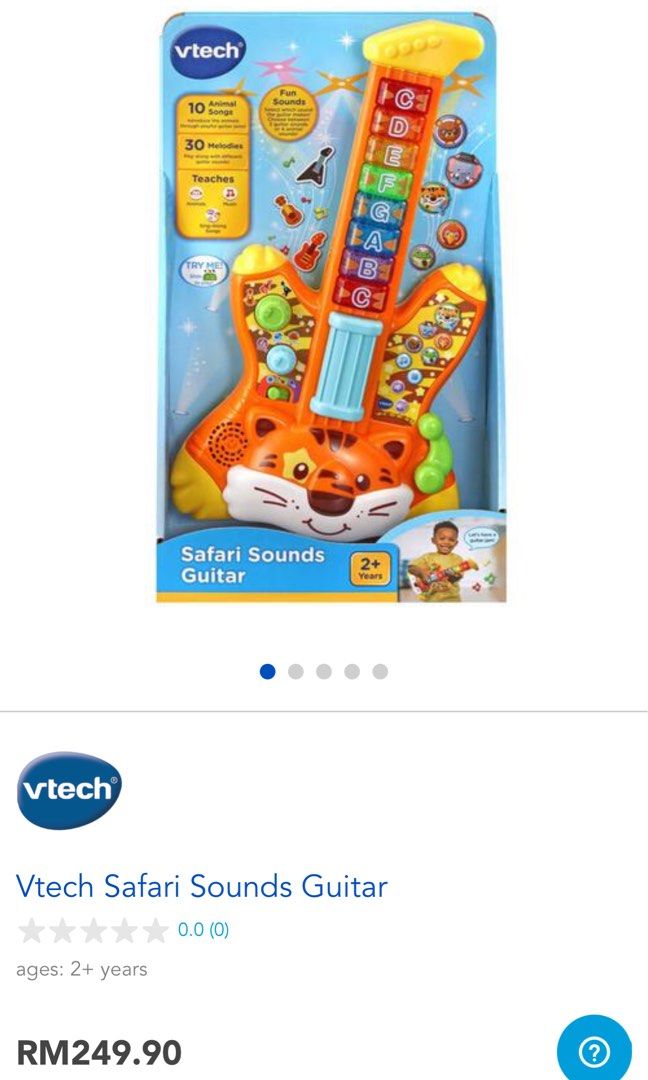 Vtech Safari Sounds Guitar, Hobbies & Toys, Toys & Games on Carousell