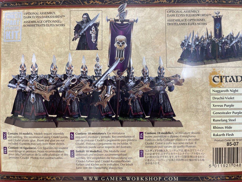 Warhammer Fantasy Battle Dark Elves Dreadspears, Hobbies & Toys, Toys ...