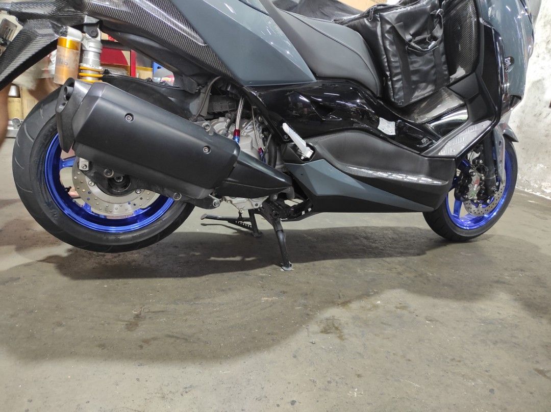 XMAX CNC ALUMINIUM AFTERMARKET BLUE RIMS, Motorcycles, Motorcycle ...