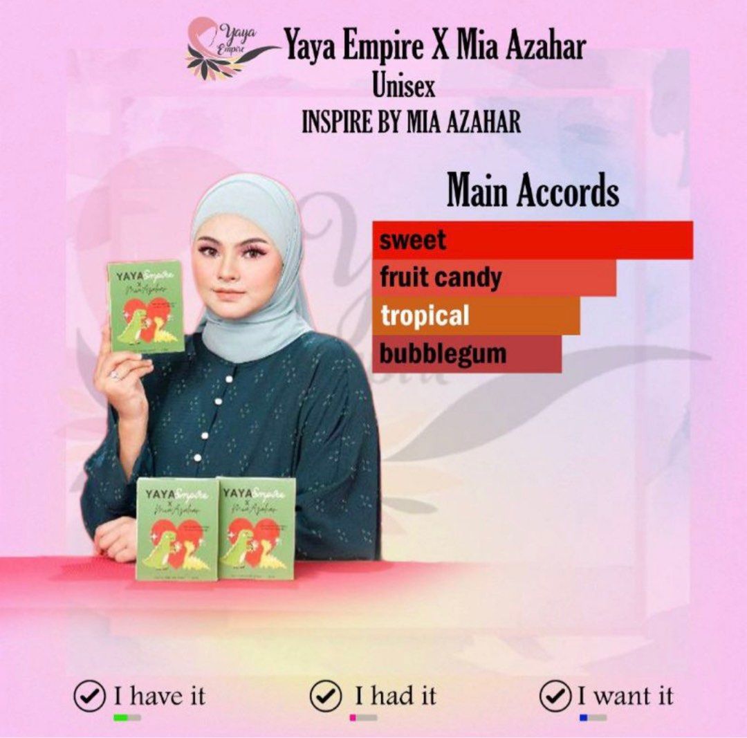 Yaya Empire x Mia Azhar Perfume, Beauty & Personal Care, Fragrance & Deodorants on Carousell