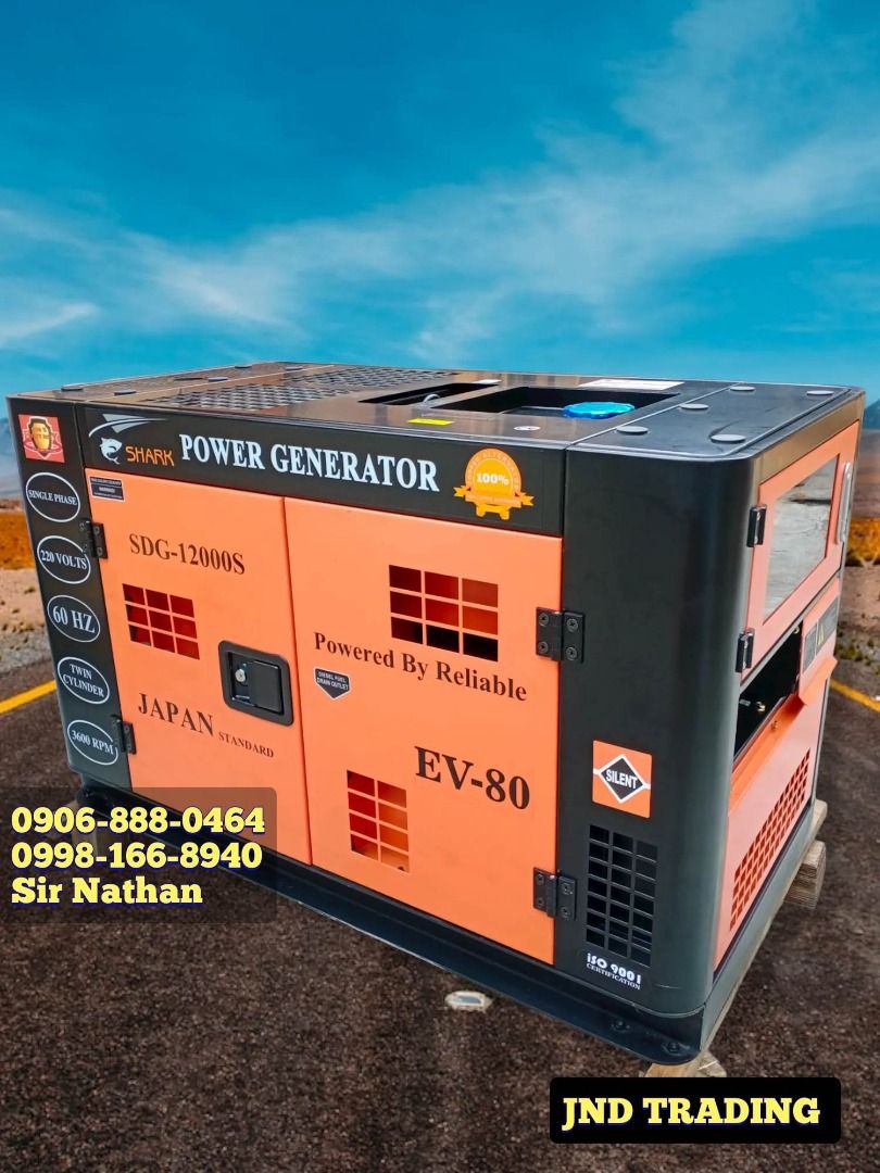 12 KVA Water Cooled Shark Silent Type Diesel Generator, Commercial ...