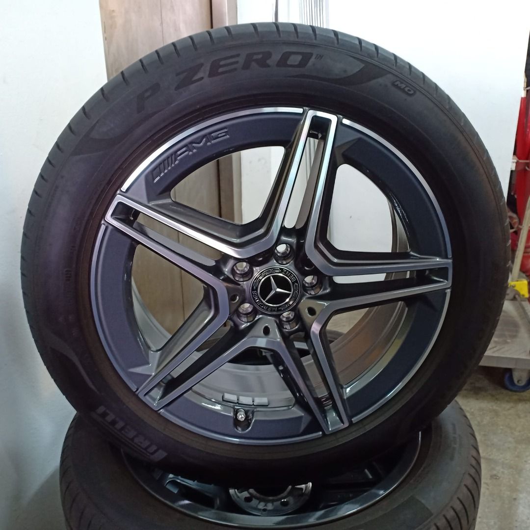 19" Mercedes Benz AMG Original rims & PZ4 tyres, Car Accessories, Tyres & Rims on Carousell