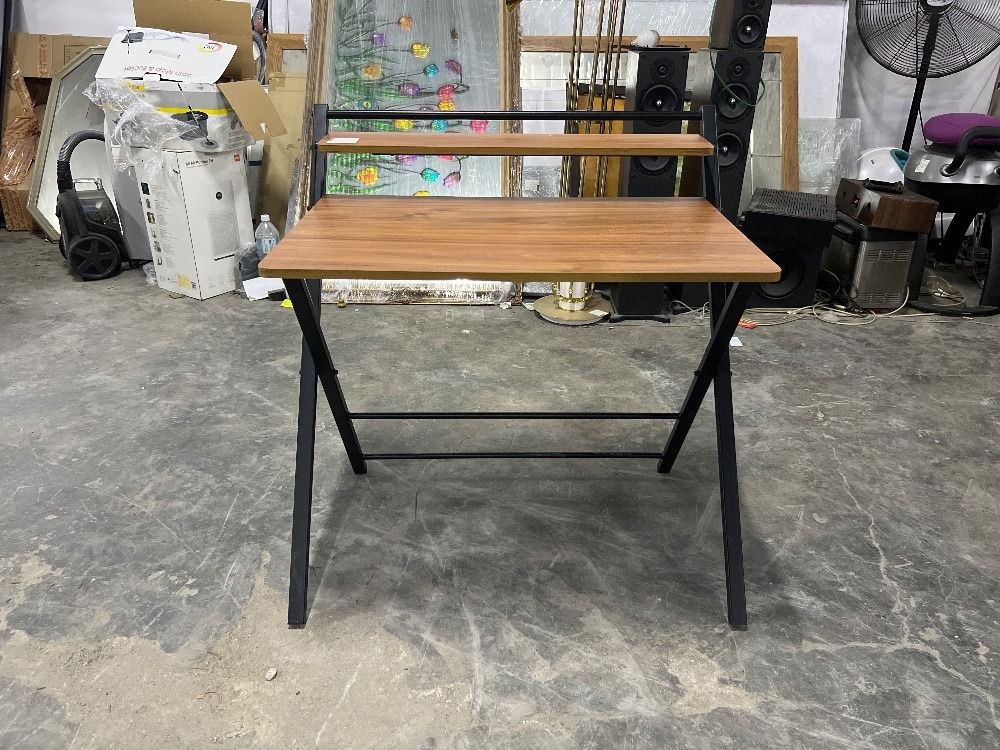 2 Tier Wooden Study Desk / Meja Belajar Kayu 2 Tingkat, Furniture ...