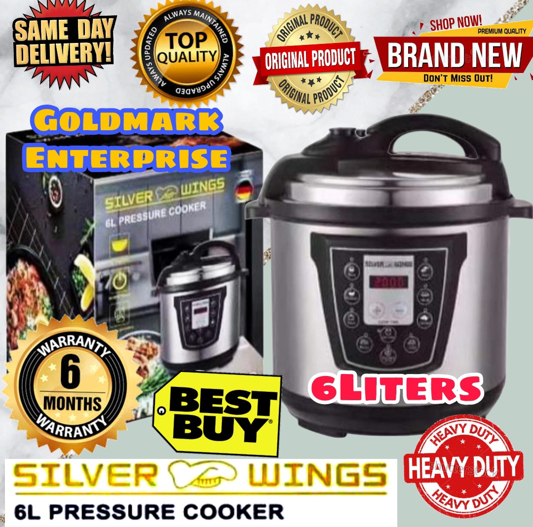 6L Pressure Cooker Silver Wings, Furniture & Home Living, Kitchenware ...