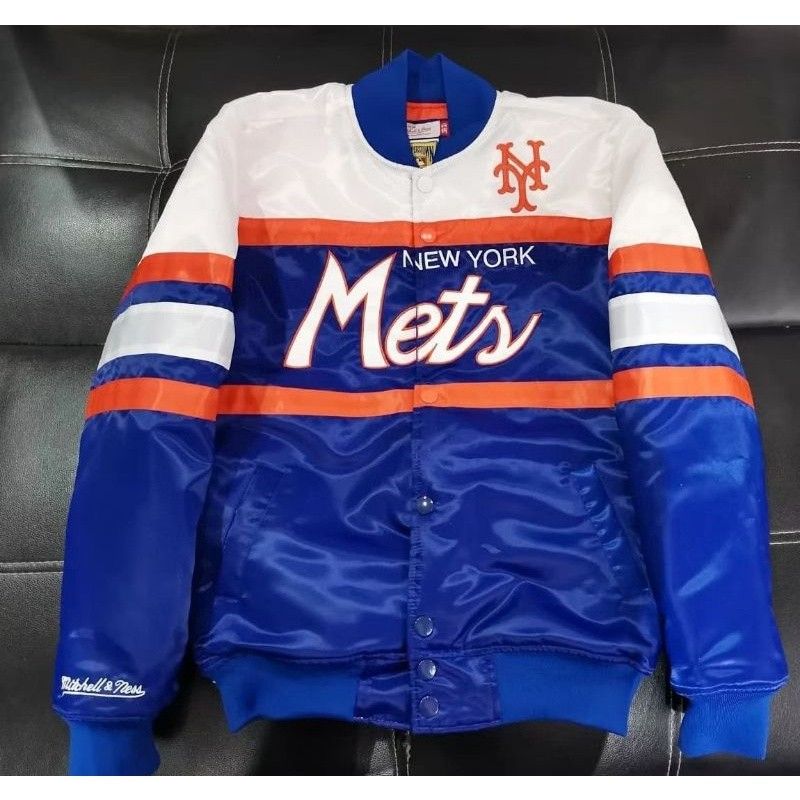 正品 MLB Mets 紐約大都會隊 棒球外套 尺寸XL, 他的時尚, 外套、夾克、大衣在旋轉拍賣