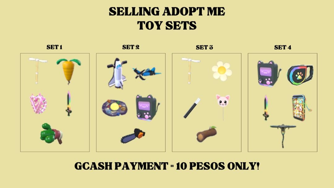 ADOPT ME TOY SETS, Video Gaming, Gaming Accessories, In-Game Products ...
