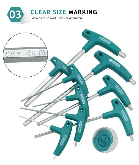 ALLEN KEY 9PCS T-HANDLE SET/ T-HANDLE ALLEN KEY METRIC 1.5-10MM /T ...