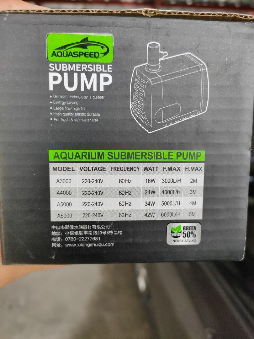 Aquaspeed A3000 Submersible Pump, Furniture & Home Living, Gardening ...