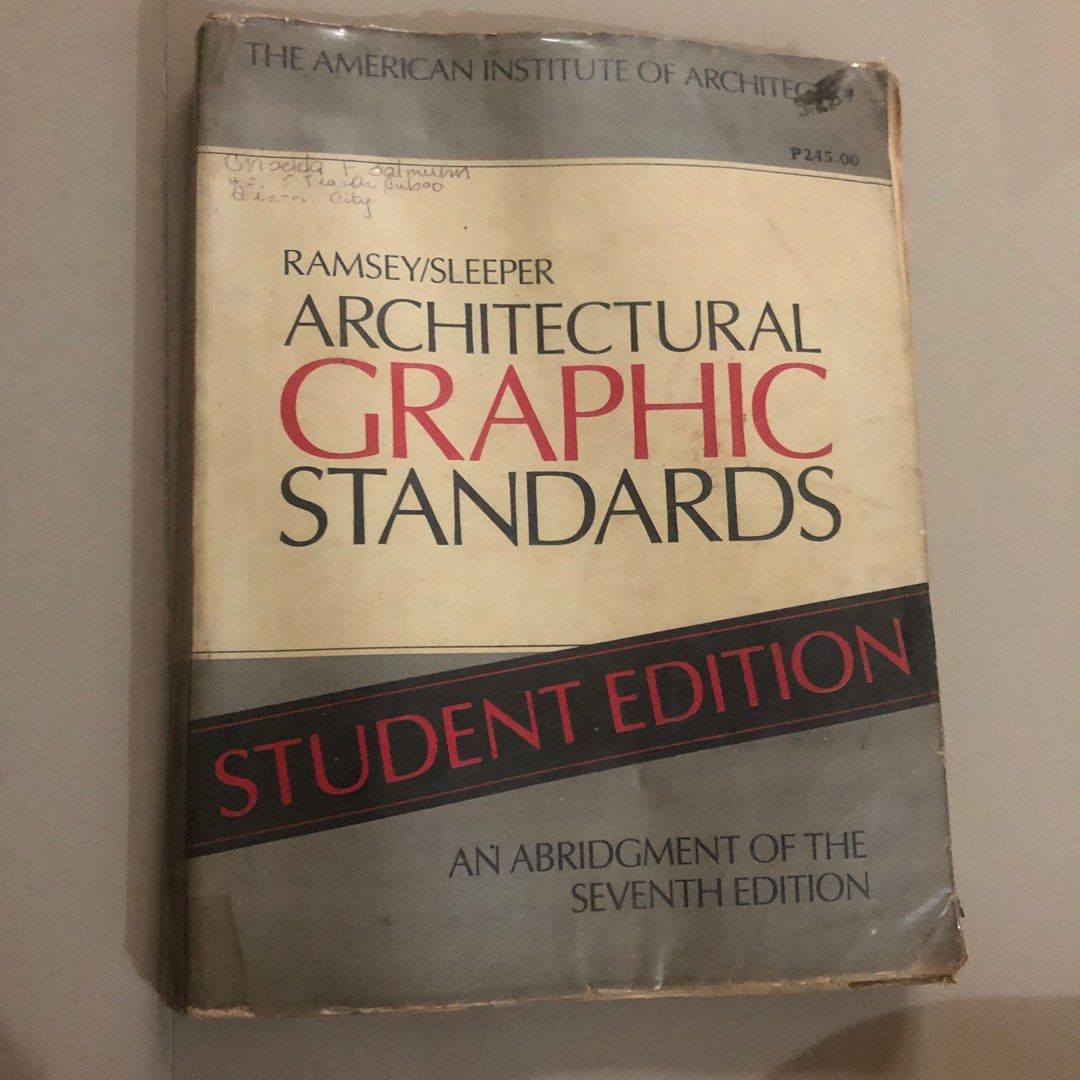 Architectural Graphic Standards by Ramsey Sleeper Student Edition ...