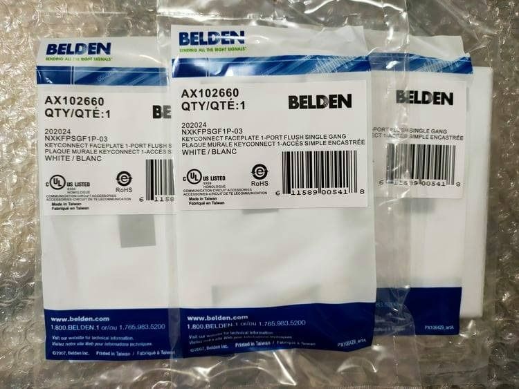 Belden Faceplate Simplex (1Gang), Computers & Tech, Parts & Accessories ...