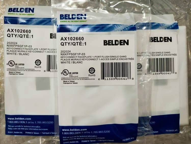 Belden Faceplate Simplex (1Gang), Computers & Tech, Parts & Accessories ...