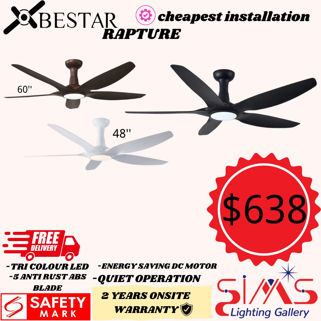 BESTAR RAPTURE, Furniture & Home Living, Lighting & Fans, Fans on Carousell