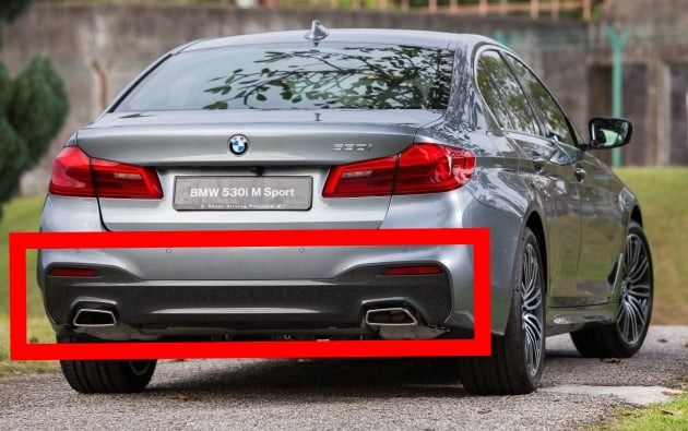 BMW G30 520 530i 530E Original Msport M sport M-sport rear diffuser ...
