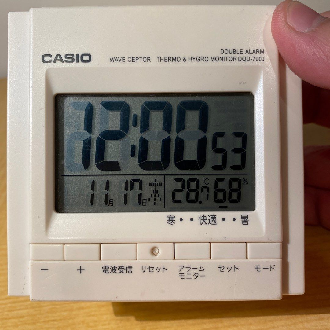 Casio DQD-700J Double Alarm thermo hygro monitor, Furniture & Home ...