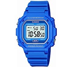 Casio Unisex F-108WH-1ACF Big Square Digital Display Quartz Blue Watch ...