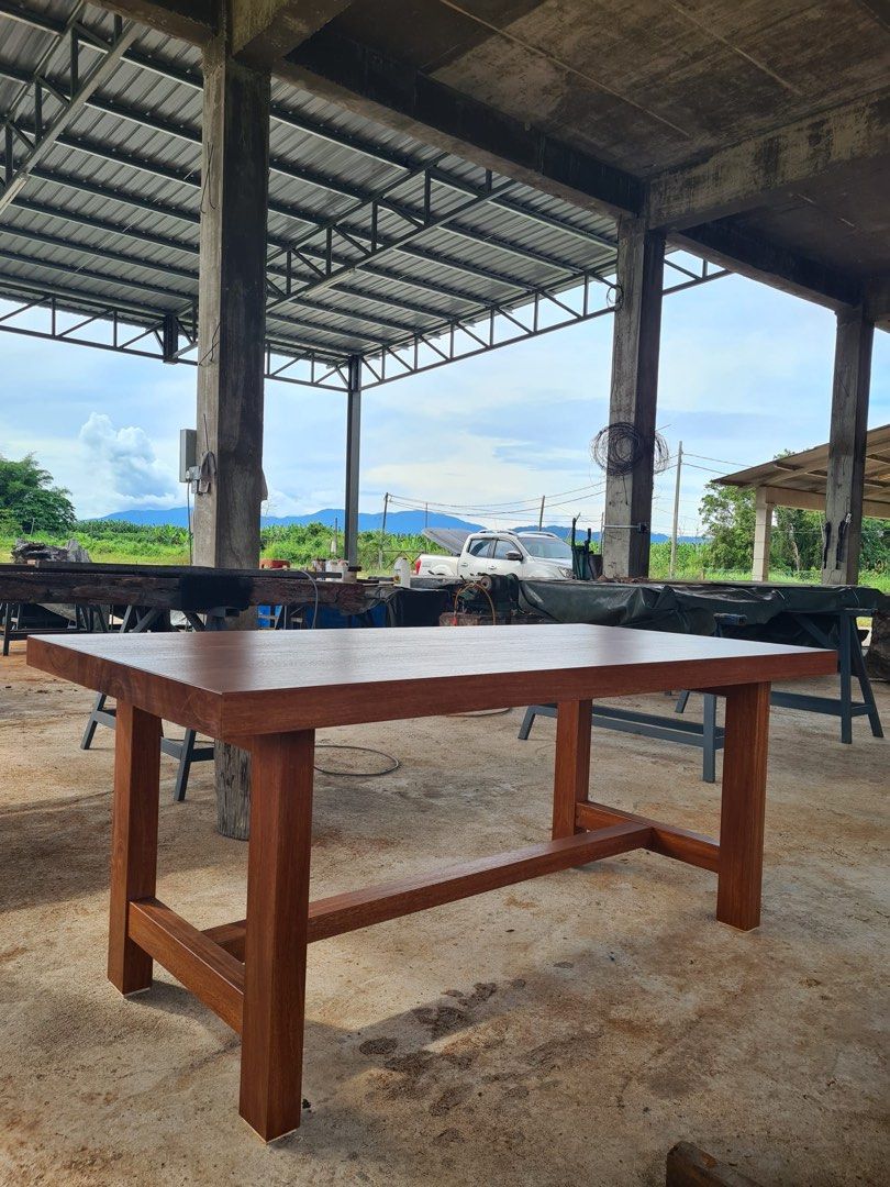 Chengal Hard Wood Dining Table , Furniture & Home Living, Furniture ...