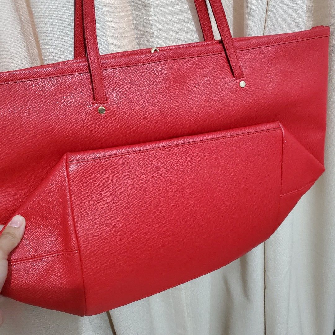 Coach Bright Red City L Tote Bag, Luxury, Bags & Wallets on Carousell