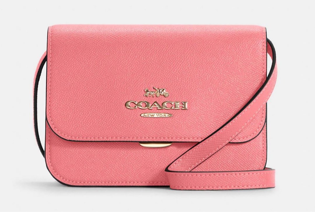 Coach Mini Brynn Leather Crossbody Bag Purse Shoulder Pink Taffy ...