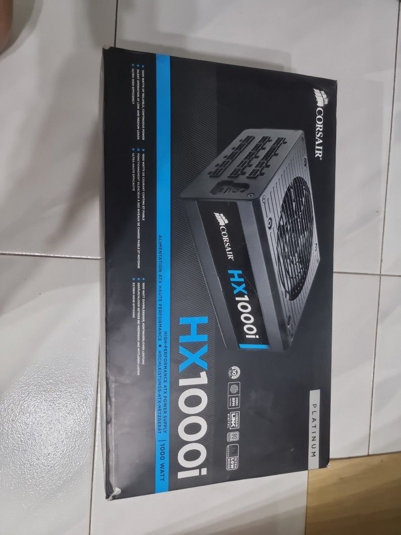 Corsair HX1000i, HXi Series, 80 Plus Platinum Fully Modular Ultra-Low ...