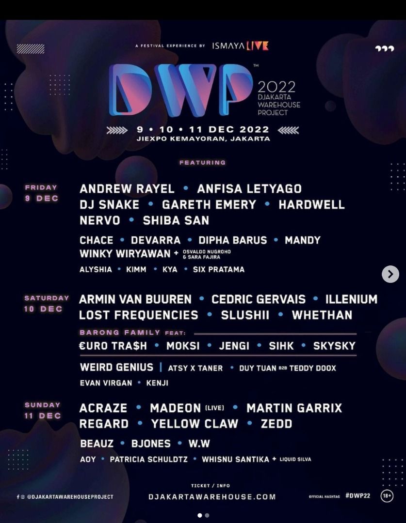 DWP - Djakarta Warehouse Project 3 Day Pass for 1 pax, Tickets ...