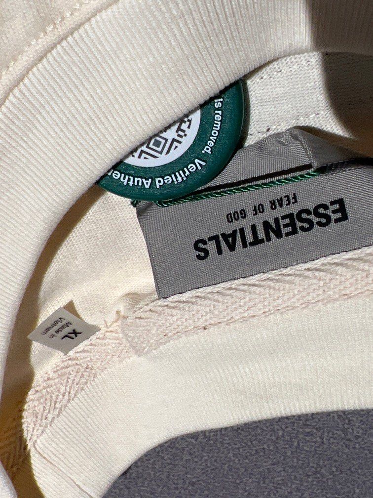 Essentials FOG cream, Men's Fashion, Tops & Sets, Tshirts & Polo Shirts ...