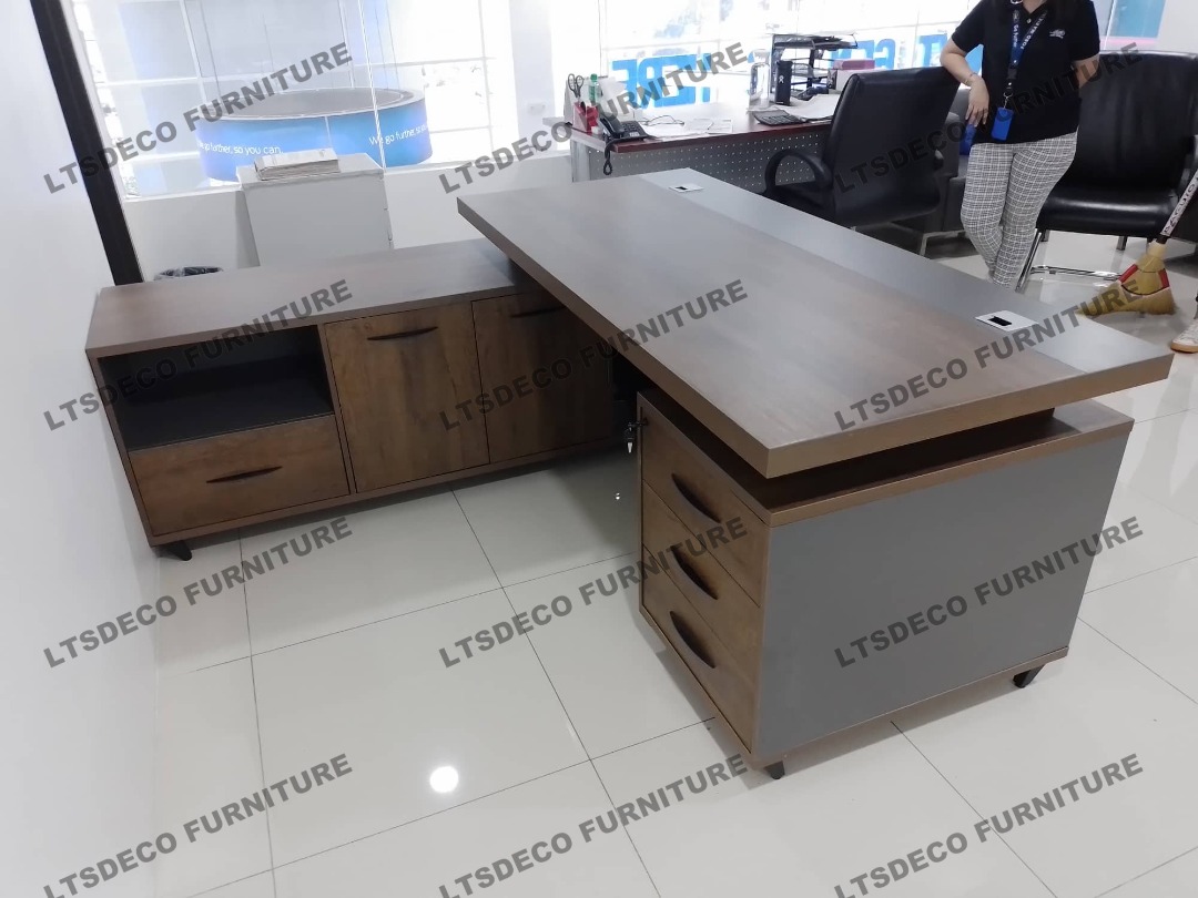 EXECUTIVE TABLE L-TYPE OFFICE PARTITION FURNITURE, Furniture & Home ...
