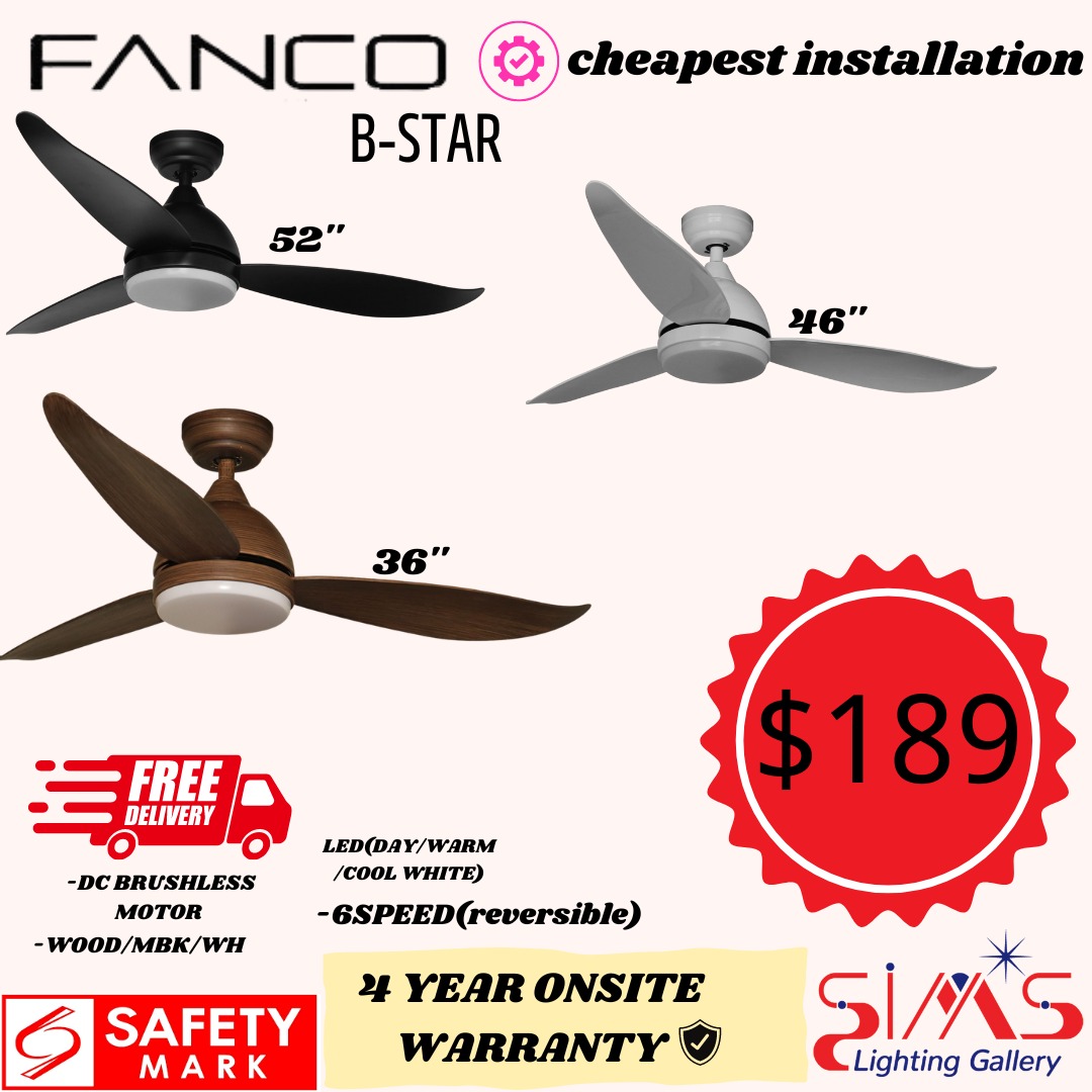FANCO B-STAR, Furniture & Home Living, Lighting & Fans, Fans on Carousell